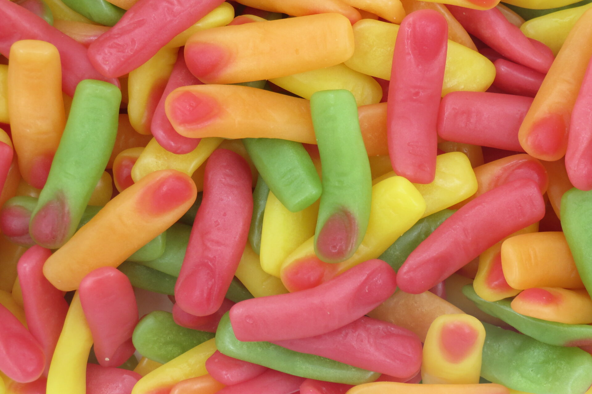 Gekleurde vinger snoepjes - Bon Bon Ballon